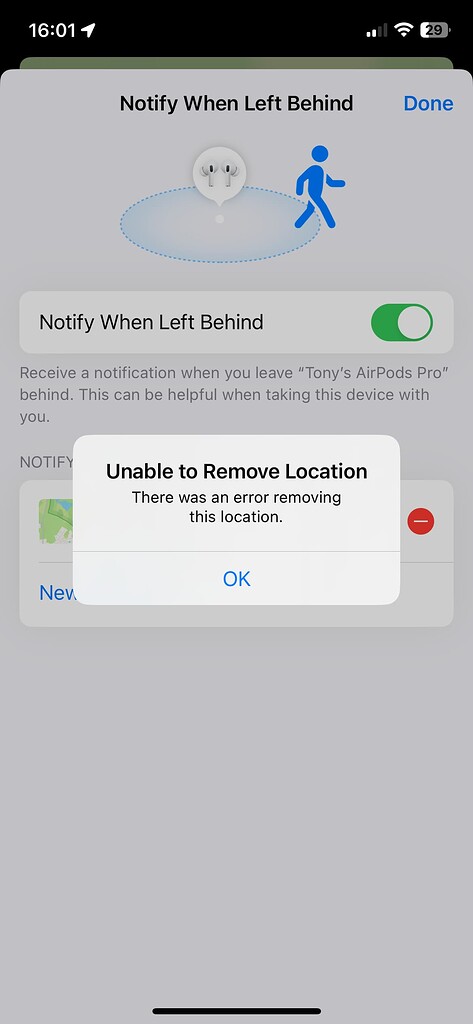 Unable to remove Home location for device in Find My app on iPhone - TidBITS Talk - TidBITS Talk
