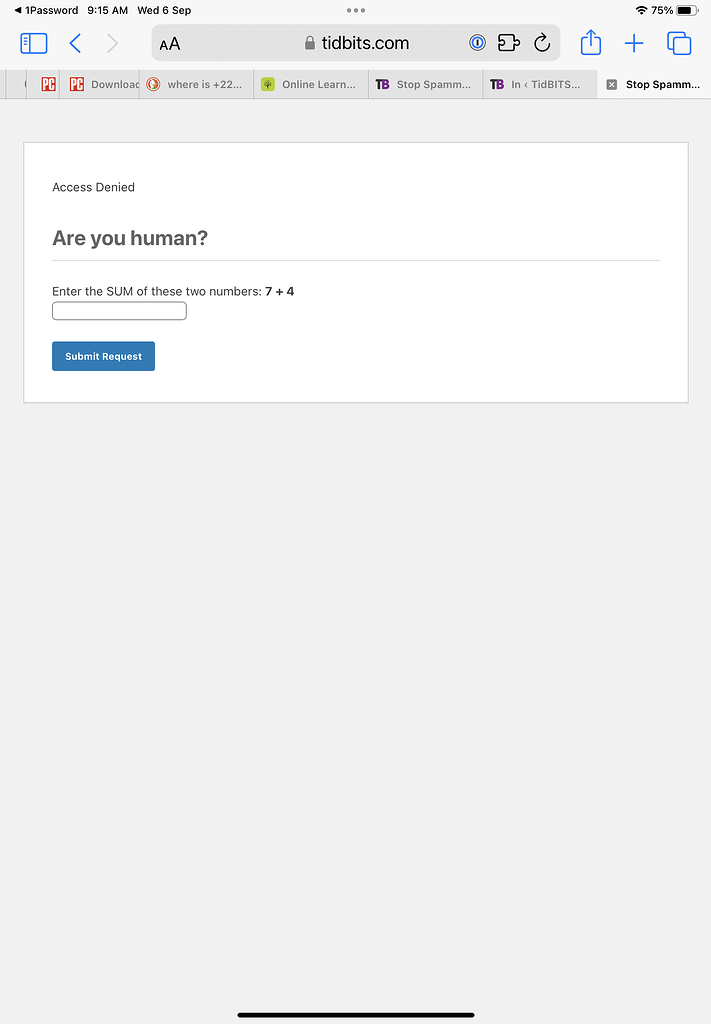 Unable to log in to TidBITS - Site Feedback - TidBITS Talk