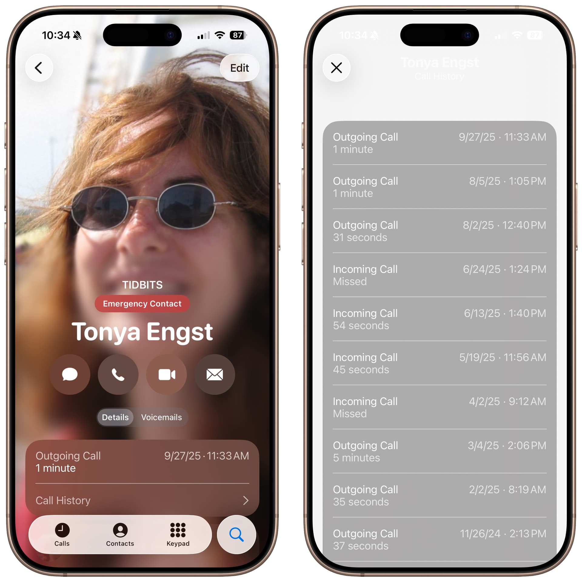 Comparing the Classic and Unified Views in iOS 26’s Phone App - TidBITS